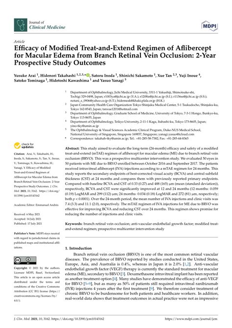 Pdf Efficacy Of Modified Treat And Extend Regimen Of Aflibercept For
