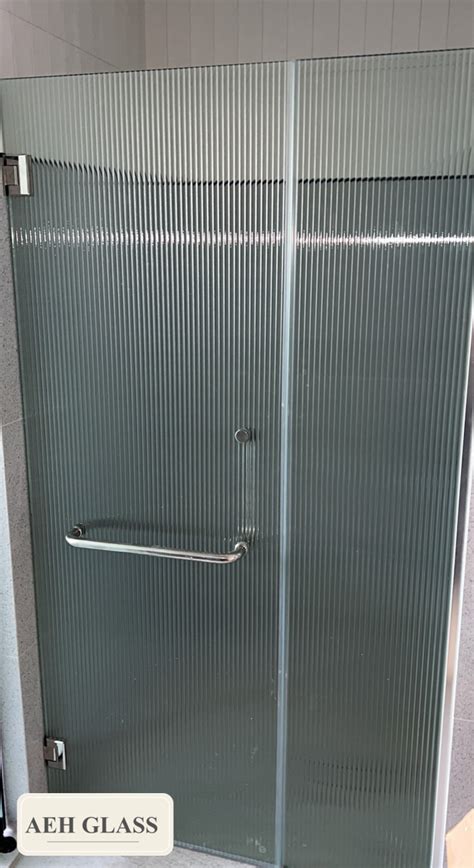 Fluted Glass Shower Screen