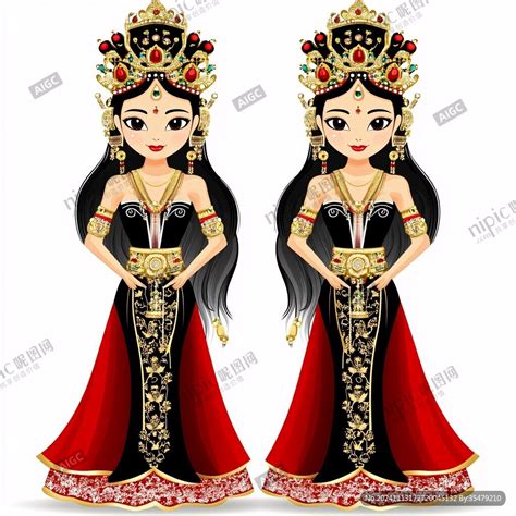 Ai创作图民族卡通姑娘 卡通汉族美女 民族人物q版女孩 少数民族形象设计 Q版少数民族女孩形象 傣族人偶设计 Q版少数民族女孩 卡通中式新娘 维族女孩卡通设计 维吾尔族卡通女孩 中式卡通新娘