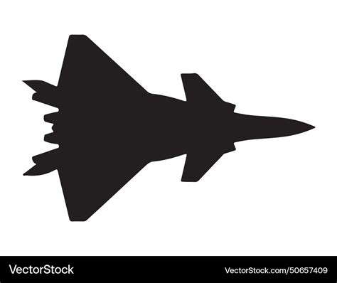 Fighter Jet Silhouette Art Royalty Free Vector Image