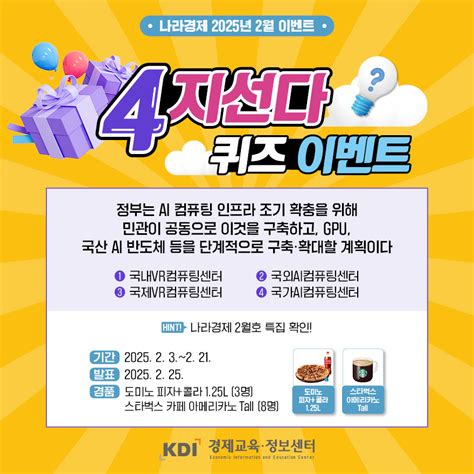 Kdi 나라경제 4지선다퀴즈 맞히고 선물 받아 가세요 ⠀ 본 이벤트는 블로그에서만 진행됩니다 ⠀ Facebook