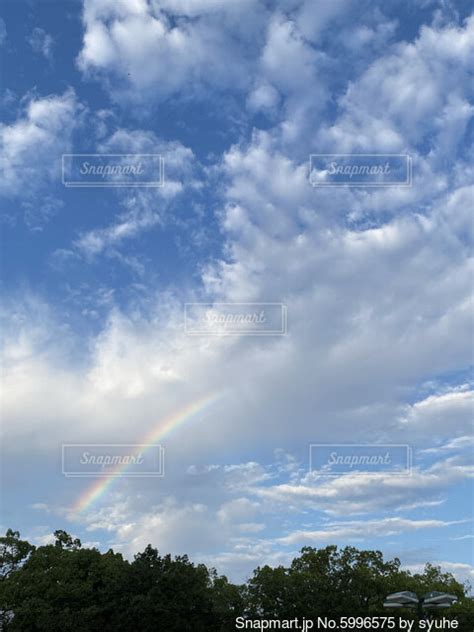 青空にかかる虹の写真・画像素材 Snapmart（スナップマート）