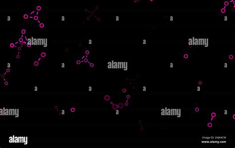 Abstract Chemical Formulas Transforming On A Black Background Seamless