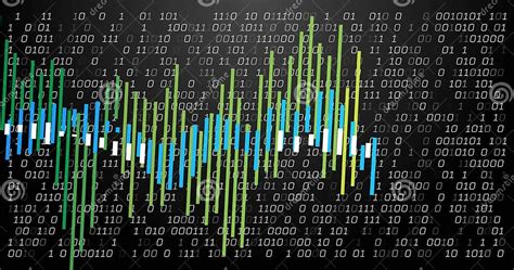 Binary Code And Bar Graph Image Representing Data Analysis Stock Image Image Of Performance