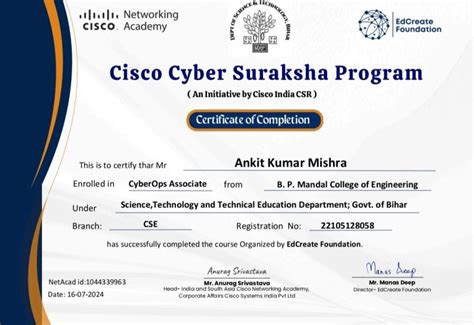 Ankit Kumar Mishra On Linkedin Cybersecurity Cisco Networking