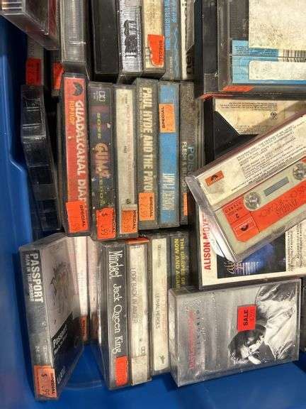 Tote Of Assorted Cassette Tapes Shackelton Auctions Inc
