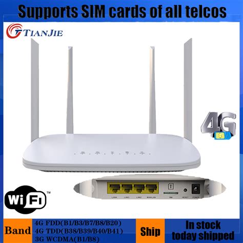 ModifiedLC116 LTE CPE 4G Wifi Router SIM Card Hotspot CAT4 32 Users RJ45 WAN LAN Wireless
