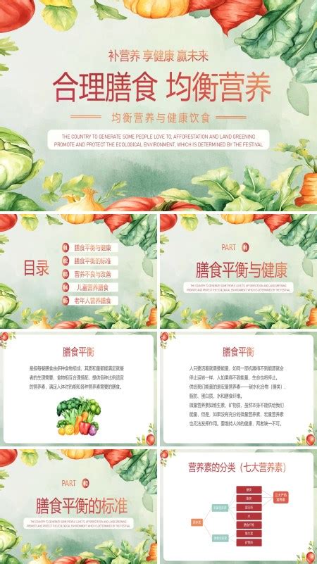 均衡营养与健康饮食ppt含讲稿 麦克ppt网