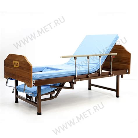 Кровать двух-функциональная медицинская, со складными боковыми ...