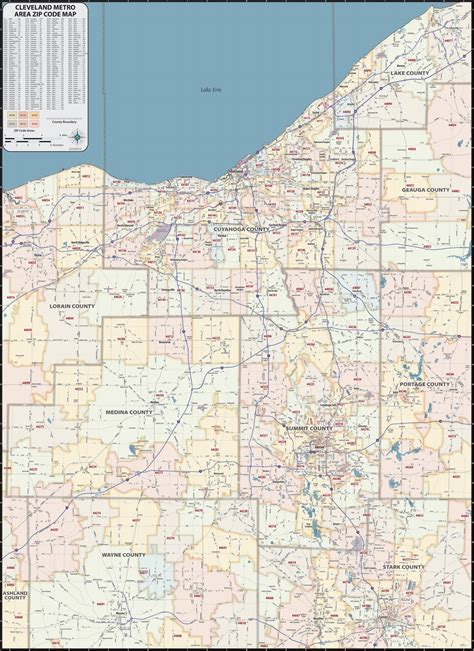 Cuyahoga County Ohio Zip Code Map Neighborhoods In Cleveland