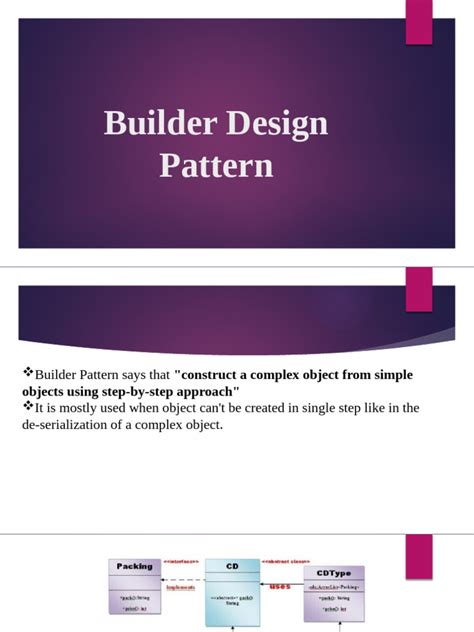 Builder Design Pattern Pdf Class Computer Programming Object Computer Science