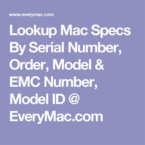 Lookup Mac Serial Number Lpogogo