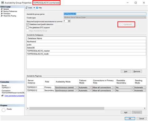 A Learning HUB For Database Administration Configure Contained Availability Groups For High