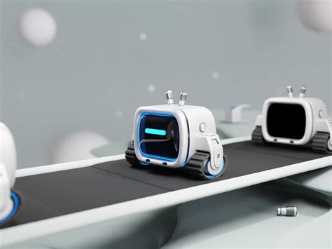 3d Robot Animation Assembly Line
