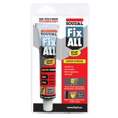 Soudal Klej uszczelniacz hybrydowy Fix All High Tack biały 80 ml kupuj