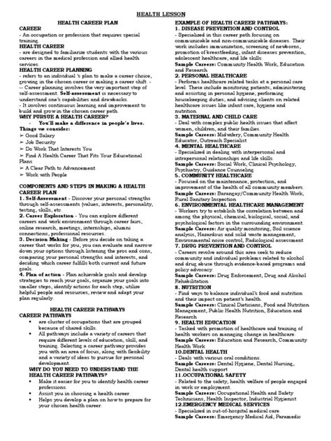 4th Qtr Health Lesson Pdf