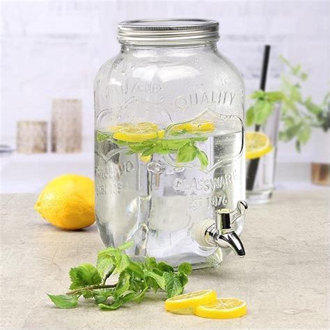 Glazen Drank Water Dispenser Limonadetap Met Kraantje 3 Liter