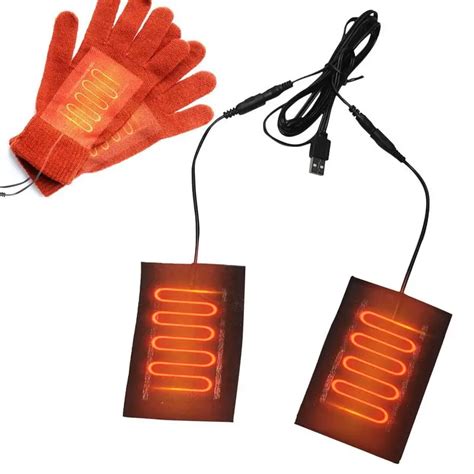 Luvas El Tricas Aquecidas USB Aquecedor Port Til Pano De Fibra De