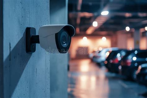 A Hightech Ip Security Camera Installed In A Modern Parking Lot Ensuring Safety And Surveillance