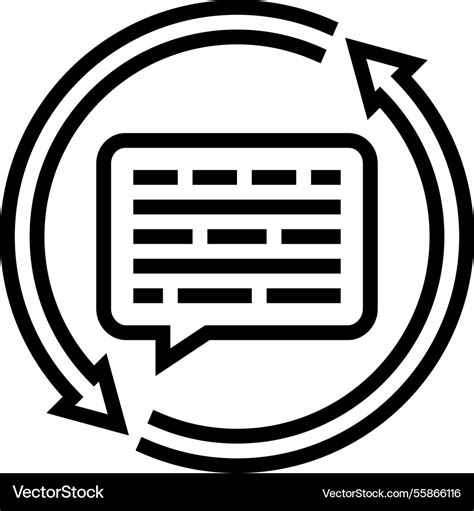 Conversation Arrows Nlp Line Icon Royalty Free Vector Image