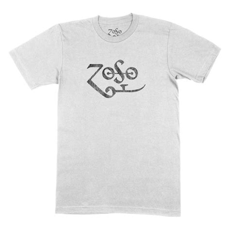 Vintage Zoso T Shirt White Jimmy Page