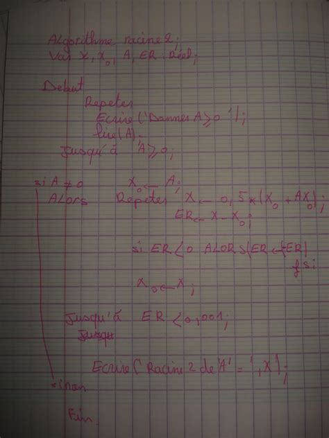 [aide] algorithme de la racine carré par nmathfois page 1