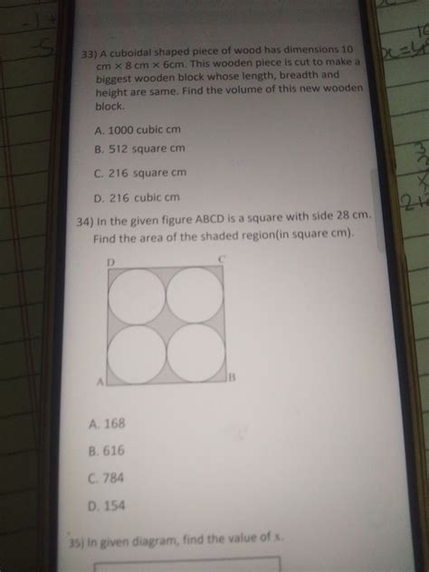 33 A Cuboidal Shaped Piece Of Wood Has Dimensions 10 Cm×8 Cm×6 Cm This