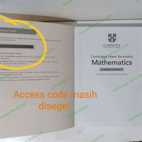 Promo Cambridge Lower Secondary Mathematics Learners Book 7 W Digital