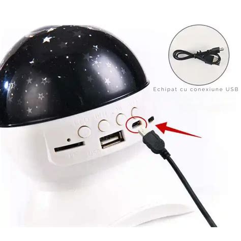 Нощна лампа за проектор с Bluetooth за бебета и деца Напълнете тавана на спалнята със звезди и