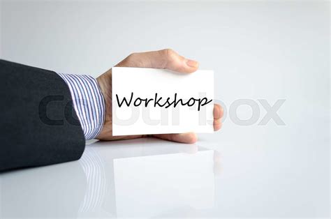 Workshop Text Concept Stock Image Colourbox