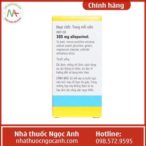 Thuốc Milurit allopurinol 300mg là thuốc gì giá bao nhiêu mua ở đâu