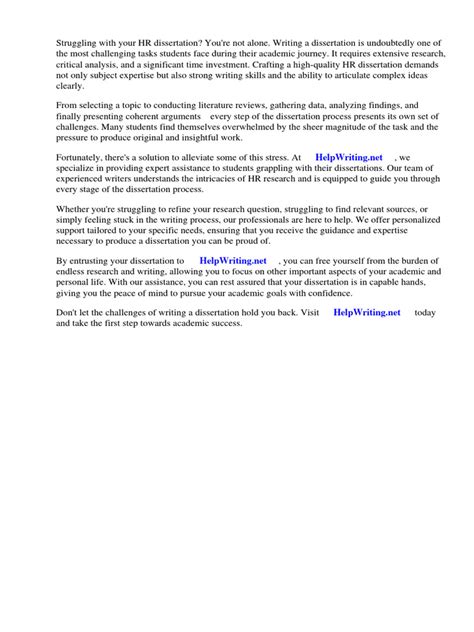 Hr Dissertation Examples Pdf Download Free Pdf Recruitment Human Resource Management