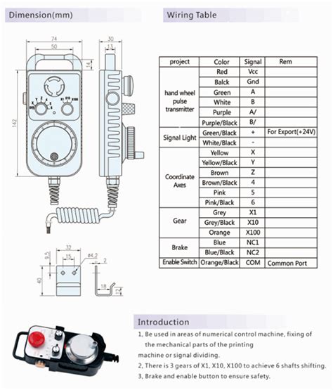 싼 Cnc 선반 손잡이 Mpg Handwheel 수동 맥박 발전기 Fanuc 인코더와 유사한 4 6 축선 Cnc 손 인코더