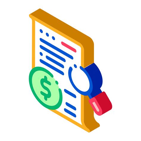 Money Contract Check Isometric Icon Vector Illustration 18019847 Vector