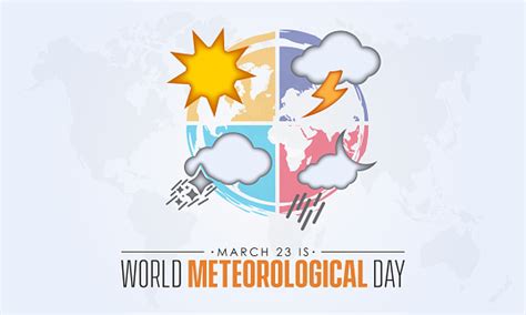 3월 23일 세계 기상의 날의 구름 예보 날씨 인식 개념 배너 디자인 0명에 대한 스톡 벡터 아트 및 기타 이미지 0명
