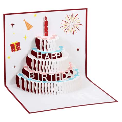 BIGLIETTO DI COMPLEANNO Torta Pop Out Biglietto Di Compleanno