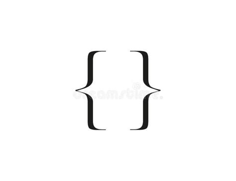 Code Curly Braces Curly Brackets Icon Vector Illustration Stock Vector Illustration Of