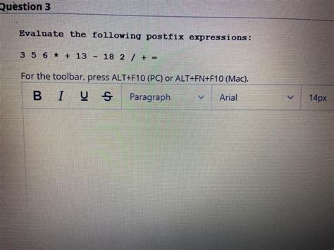 solved question 3 evaluate the following postfix expressions