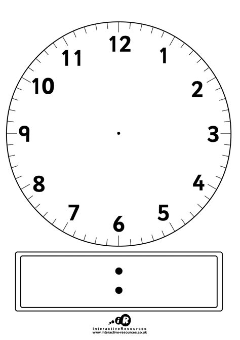 Telling Time Clock Template Printable Free Templates