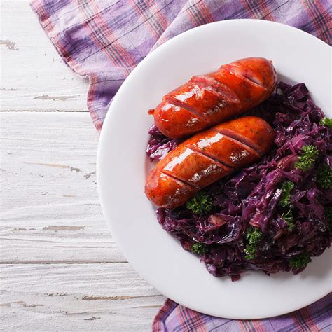 Chou Rouge Et Saucisse Au Cookeo