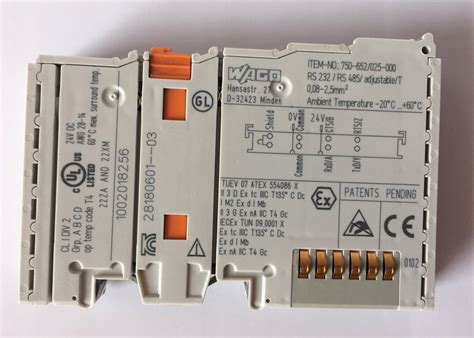 Moduł WAGO 750 652 RS232 RS485 adjustable 8435409032 oficjalne