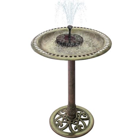 Vypart 28 Bird Bath With Solar Bird Bath Fountainslightweight