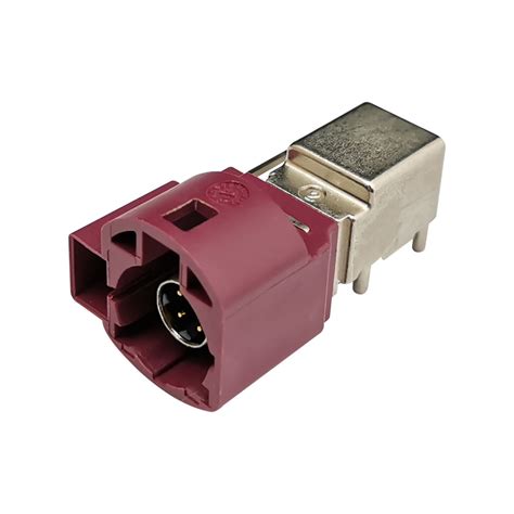 Car Gsm Fakra Antenna Connector Rf Coaxial Pcb Mount Fakra Code D