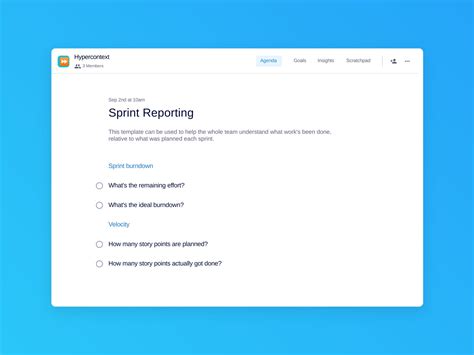 Sprint Reporting Template 4 Topics And Ideas Hypercontext