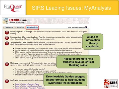 Ppt Sirs Knowledge Source Interface For Sirs Solutions Online