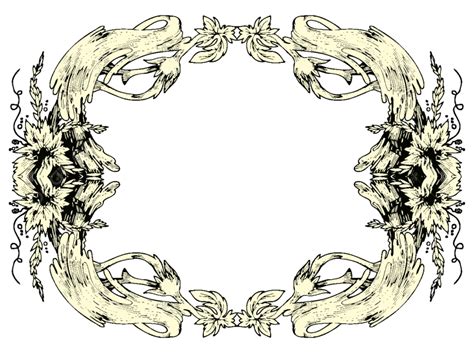 Vintage Floral Frame Vector Png Images Vintage Floral Frame Abstract