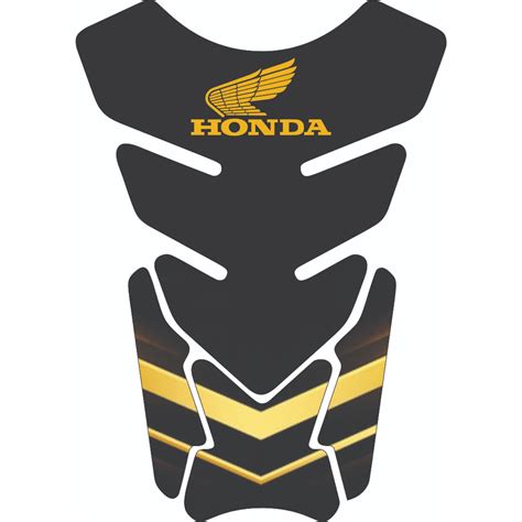 Protetor Para Tanque Moto Tankpad Resinado Universal Modelo Honda Preto E Dourado Simples M