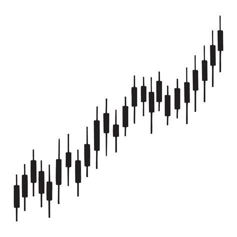 Uptrend Stock Market Chart Candlestick Pattern For Financial Analysis