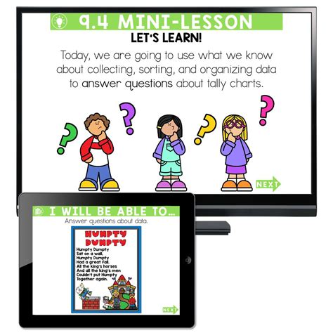Lucky To Learn Math 1st Grade Lesson 94 Data Questions