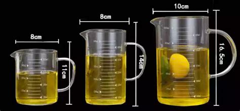 Glass Measuring Cups With Nozzle 350ml 500ml 1000ml